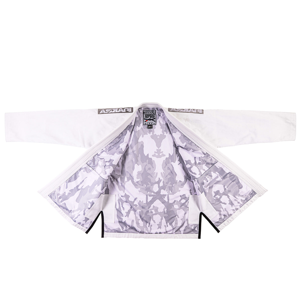 "SILVERBACK" BJJ GI KIMONO [WHITE/SILVER] – Askari