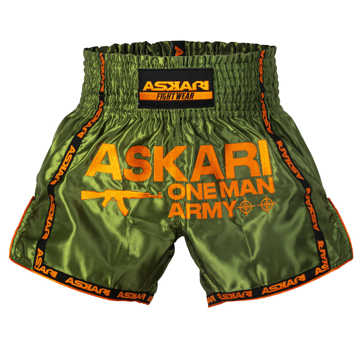 "One Man Army" Muay Thai Shorts [Khaki] | Askarifighter.com